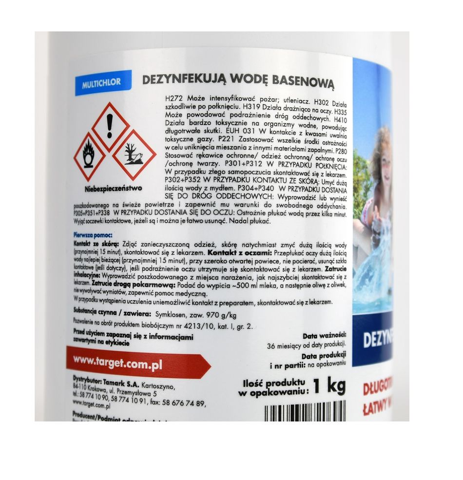 Multichlor - tabletki dezynfekujące wodę w basenie - Target